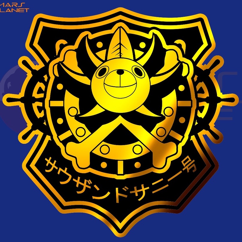 One Piece Anime Thousand Sunny Sticker Decal Waterproof | Shopee ...