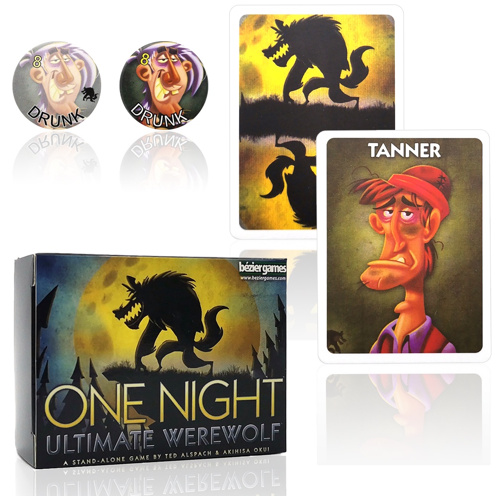 One Night Ultimate Werewolf card games alien daybreak villains bonus ...