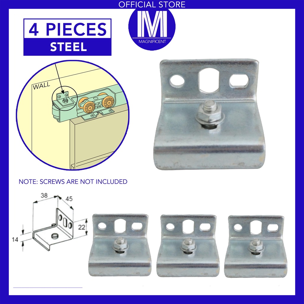 Wall Mounted Bracket Guide for Sliding Door (4 Pieces) | Shopee Philippines