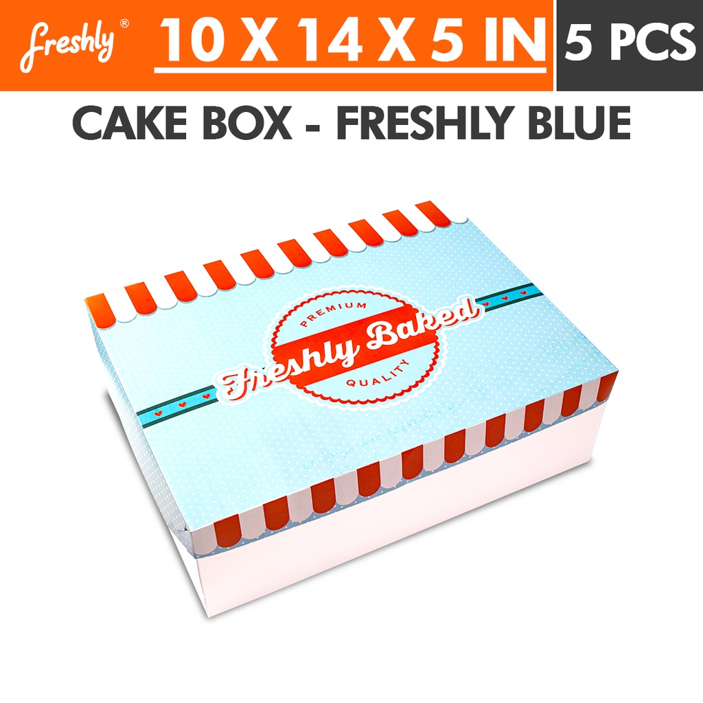 Cake Box - 10 x 14 x 5 inches - 5 sets - Printed Designs, Plain Colors ...