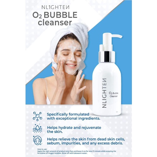 NLIGHTEN O2 BUBBLE CLEANSER (2022 Expiry) | Shopee Philippines