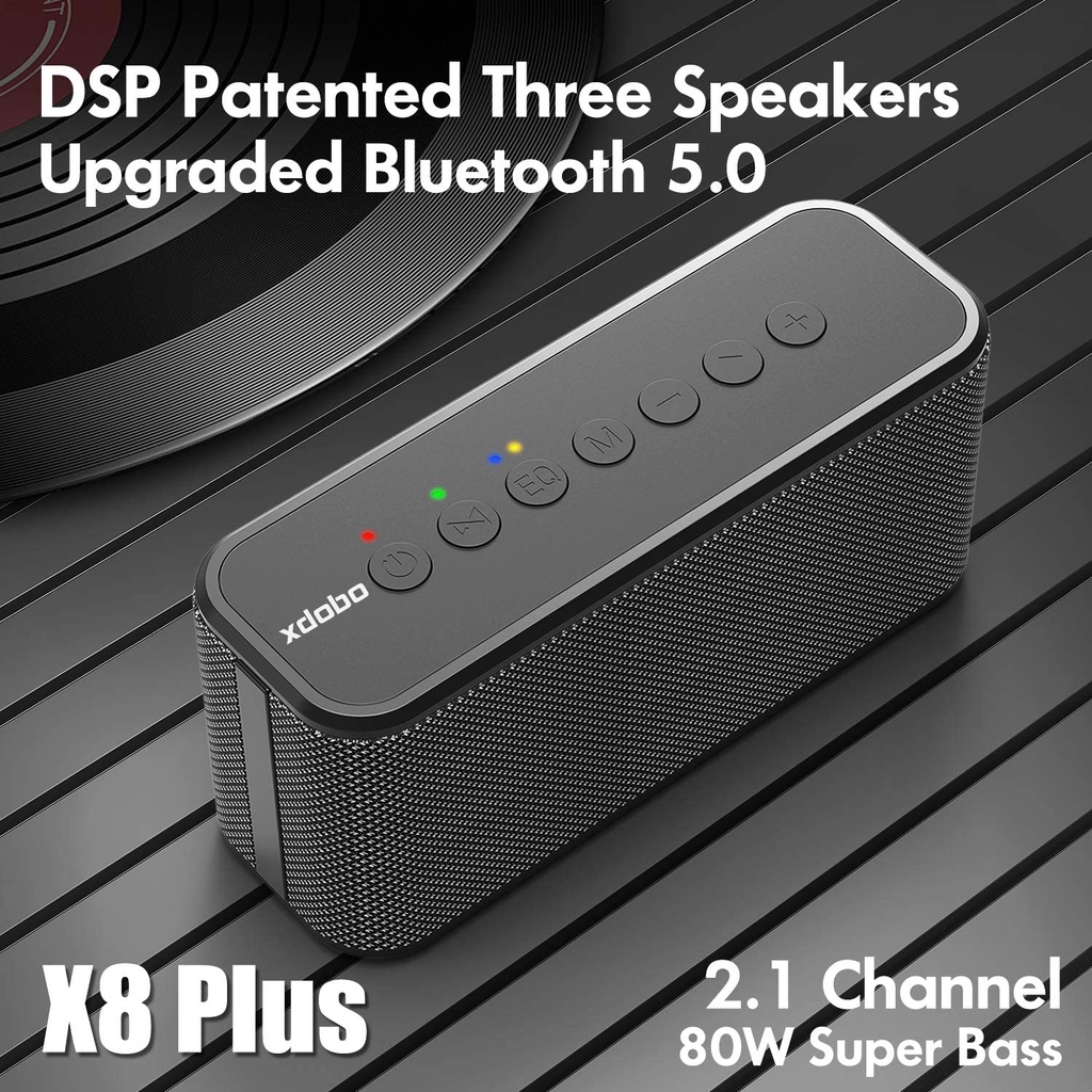 XDOBO X8 Plus 80W Portable DSP Three-Driver Bluetooth Speaker Wireless ...