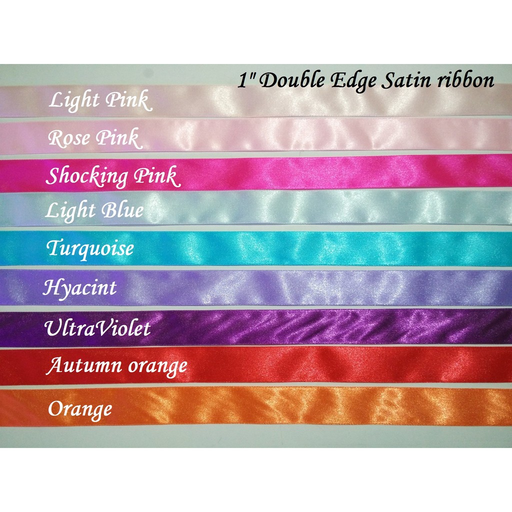 1 inch double Edge Satin Ribbon | Shopee Philippines