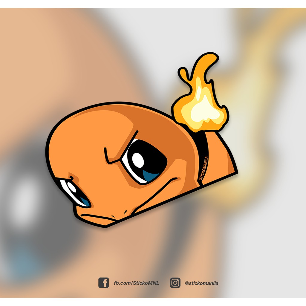 Sticko Manila : Pokemon - Charmander (Peeker) | Shopee Philippines