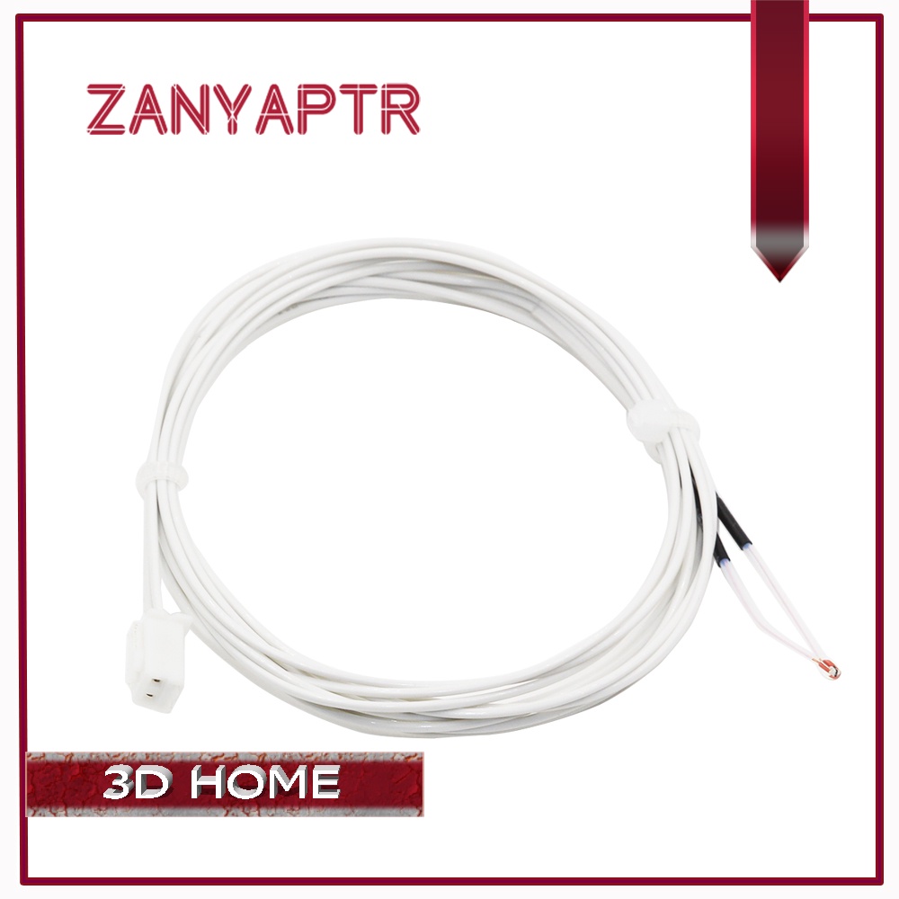 100K NTC 3950 Single-ended Glass Sealed Thermistor Temperature Sensor ...