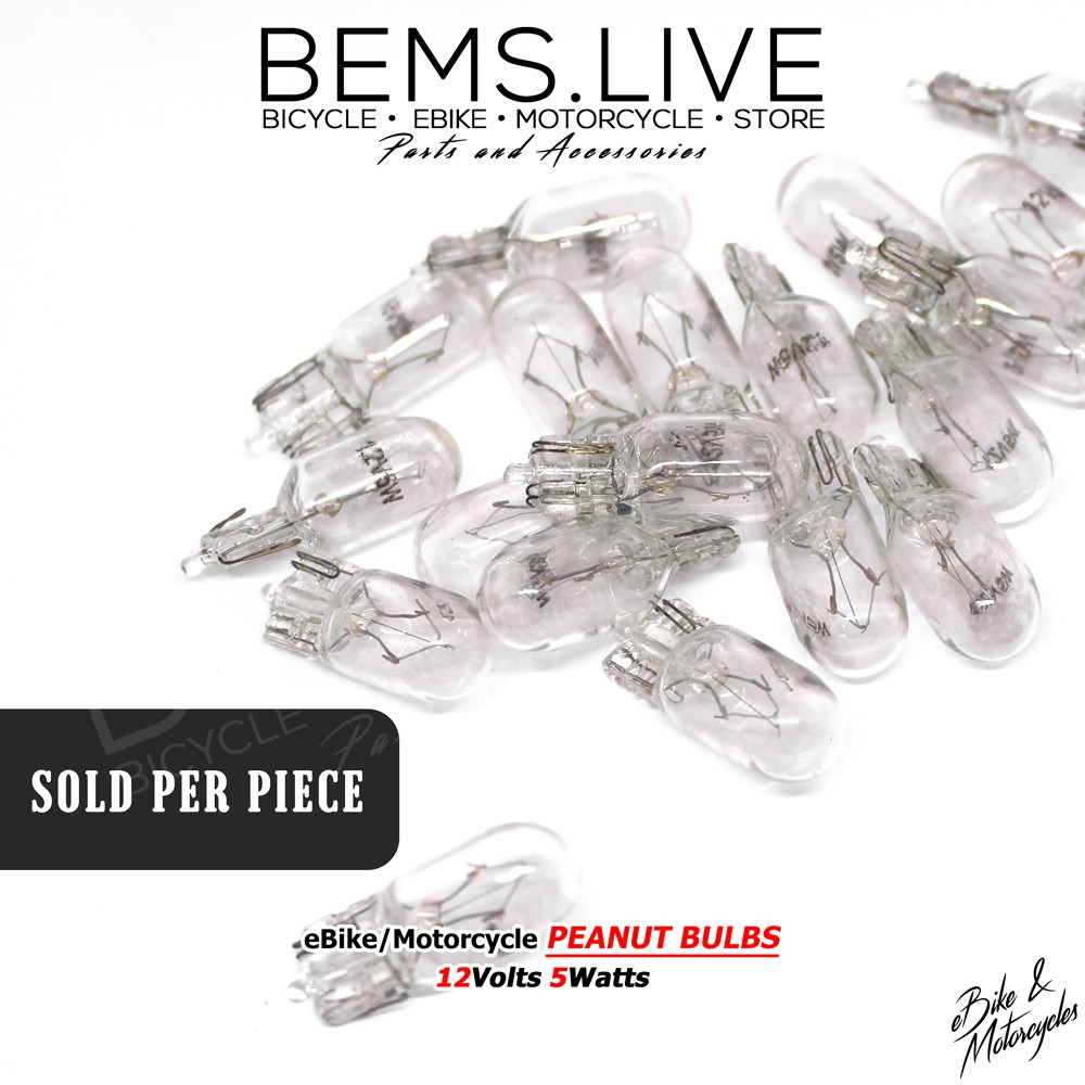 BEMS Peanut Bulb Taillight Tail Light Bulbs 12V 5W CLEAR TRANSPARENT ...