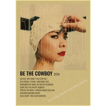 Singer Mitski Posters Be The Cowboy Retro Kraft Paper Vintage Room Home Bar Cafe Decor Gift ...