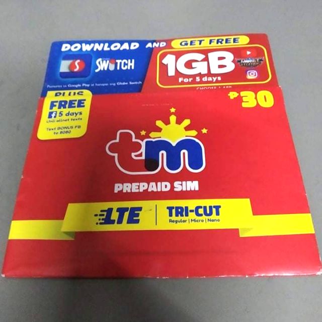 TM Prepaid Sim LTE ( Triple Cut Sim) | Shopee Philippines