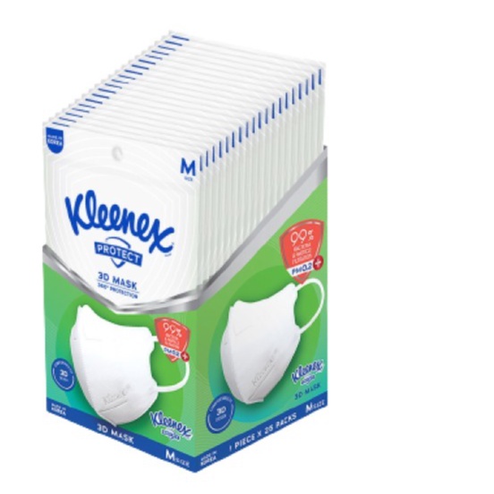 Kleenex Protect 3D Face Mask KF94 Medium x 25 packs | Shopee Philippines