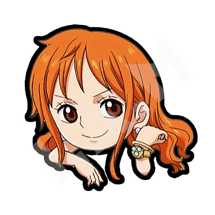 AQUAFLASK PEEKER STICKERS One Piece Luffy Sanji Zoro Nami Usopp Chopper ...