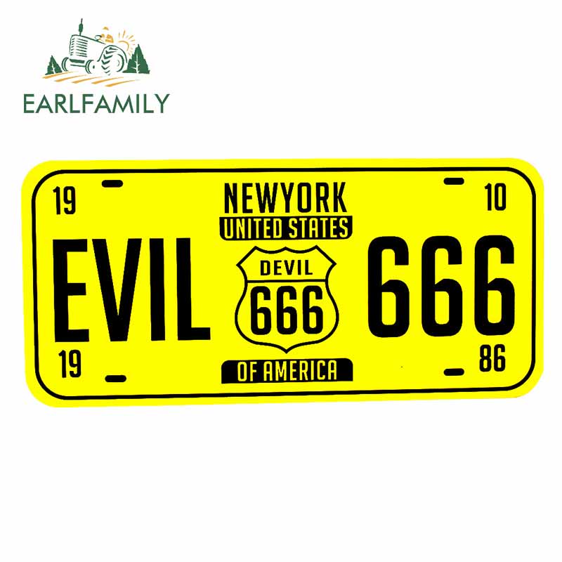EARLFAMILY 13cm x 6.2cm for Devil 666 Car Stickers and Decals Vinyl Car ...