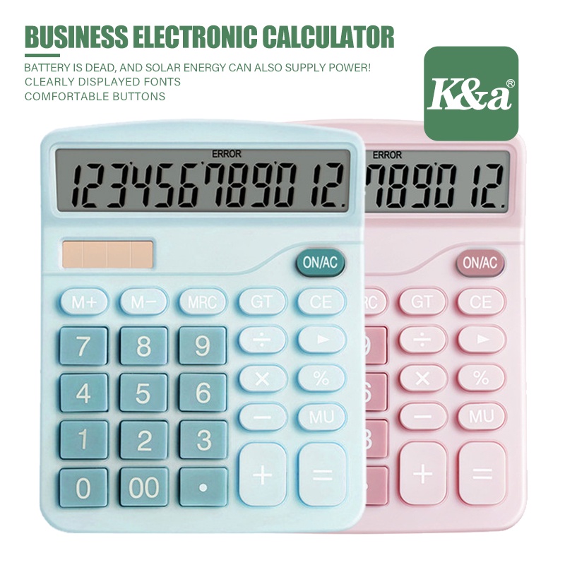 K&A Solar Cell Calculators Macaron Color Calculator For Business Office ...