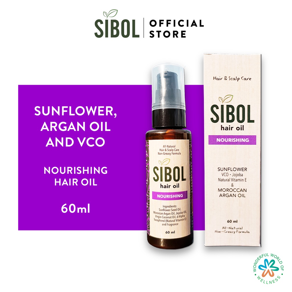 Sibol Nourishing Hair Oil 60ml Argan & Sunflower | Shopee Philippines
