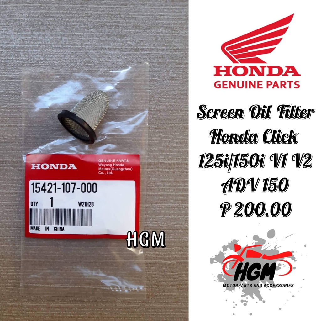 SCREEN, OIL FILTER HONDA ADV 150, HONDA CLICK 125i/150i V2 (5421-107 ...