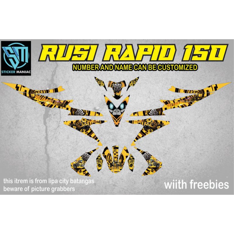 Rusi Rapid 150 full body decals | Shopee Philippines