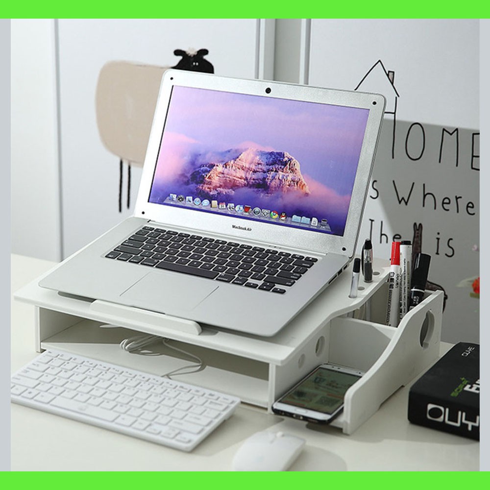 9525 Computer stand notebook cooling rack table (white) | Shopee ...