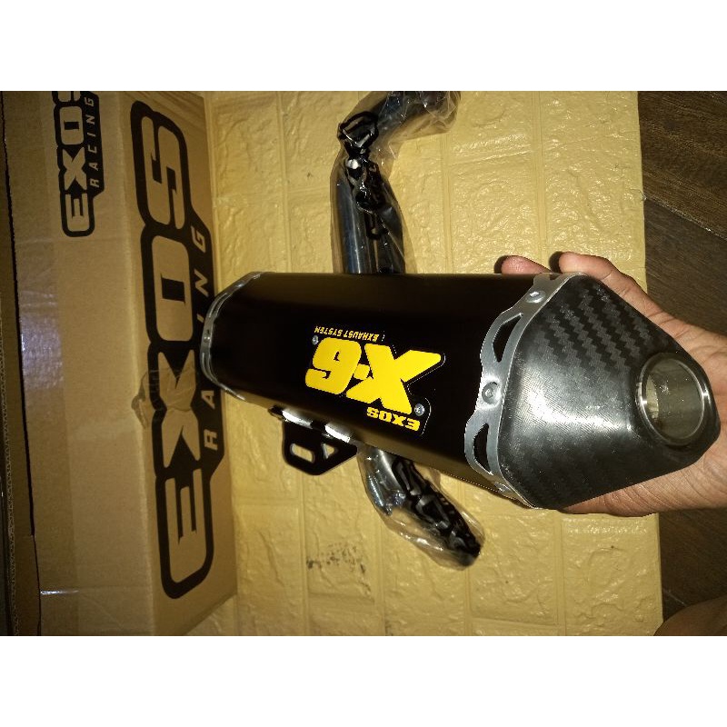 New exos pipe X6 for click v2/sporty/beat fi/nmax v1/mio i125/gravis ...