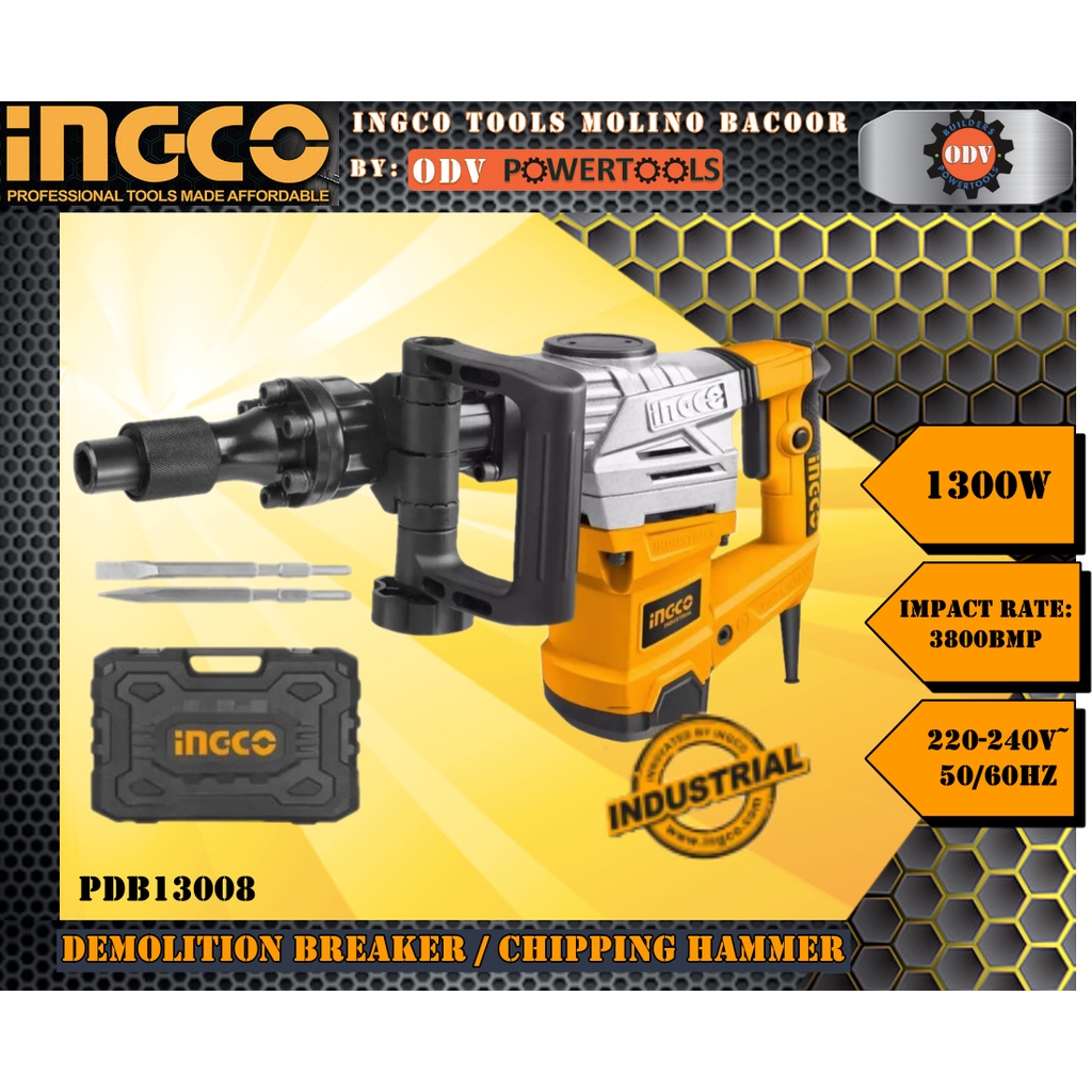 Ingco PDB13008/PDB130018 1300W Demolition Breaker / Hammer ~ ODV ...