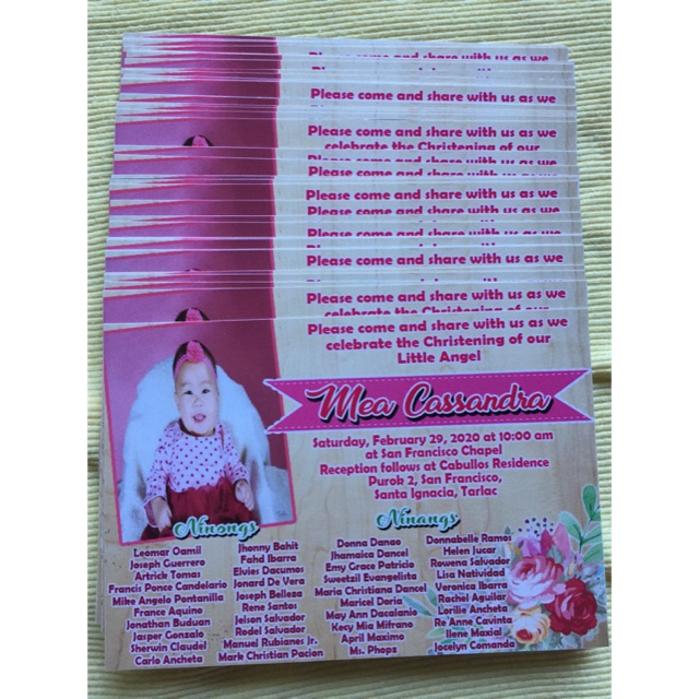 4R / 3R Size Flat Invitations with Envelope | Shopee Philippines