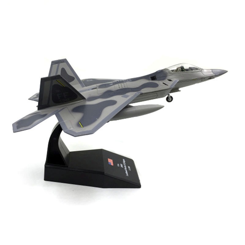 1: 100 American F-22 Raptor Invisible Fighter Military Airplane Model ...