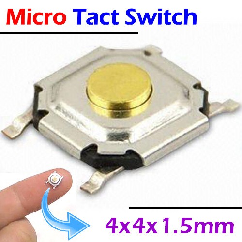 Micro Tact Switch 4x4x1.5 mm Small SMD Micro On Off Momentary Switch ...