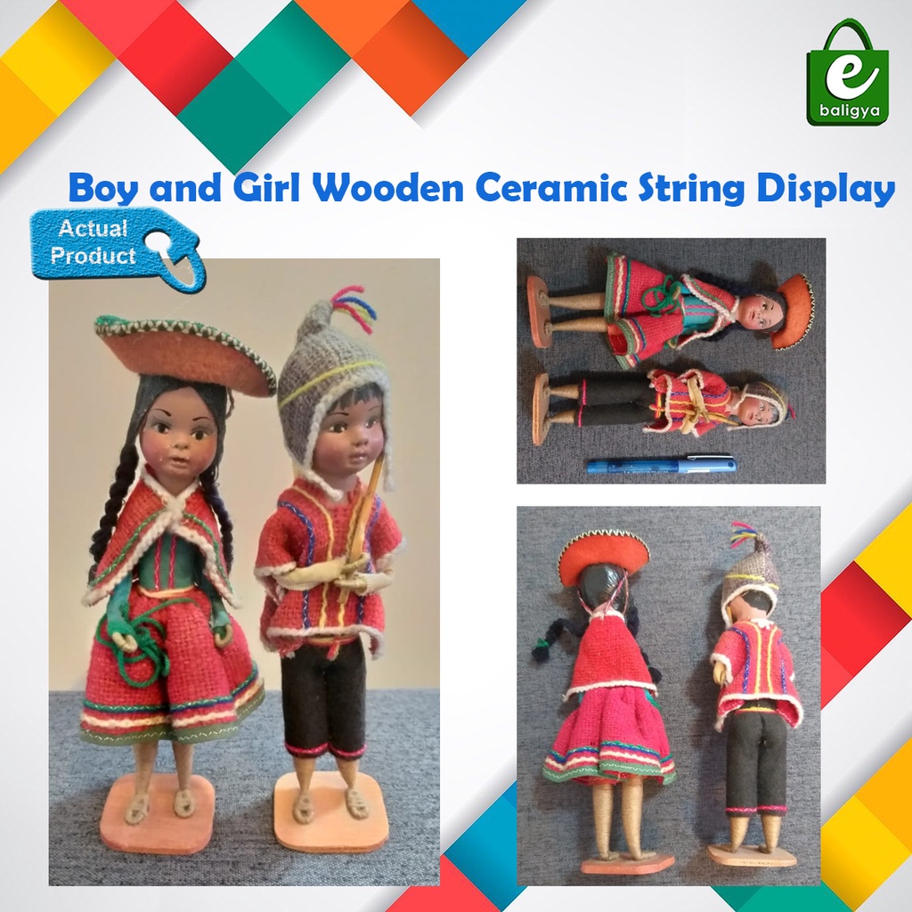 Boy and Girl Wooden Ceramic String Display | Shopee Philippines