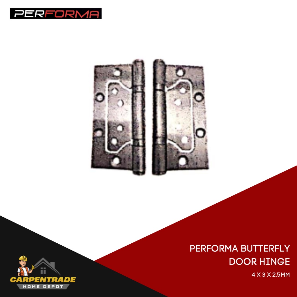 PERFORMA BUTTERFLY DOOR HINGE 4 X 3 X 2.5MM | Shopee Philippines