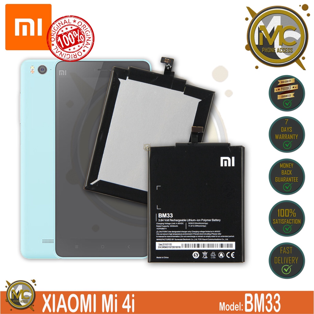 Battery for Xiaomi Mi 4i / M4i, (Model:BM33) Original Quality and ...