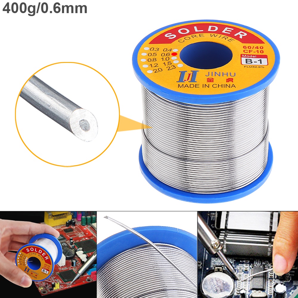 60/40 B-1 400g 0.6mm No-clean Rosin Core Solder Wire with 2.0% Flux and ...