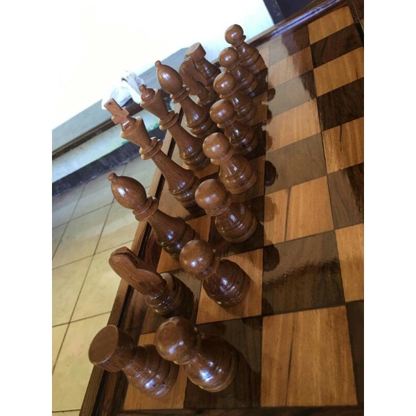 Wooden Chess Men / Chess Pieces Only Tournament Sized without Board ...