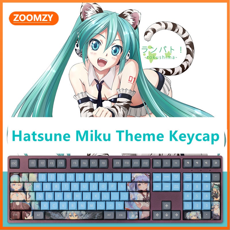 Hatsune Miku Theme Keycap XDA Profile PBT Dye-sublimation Mechanical ...
