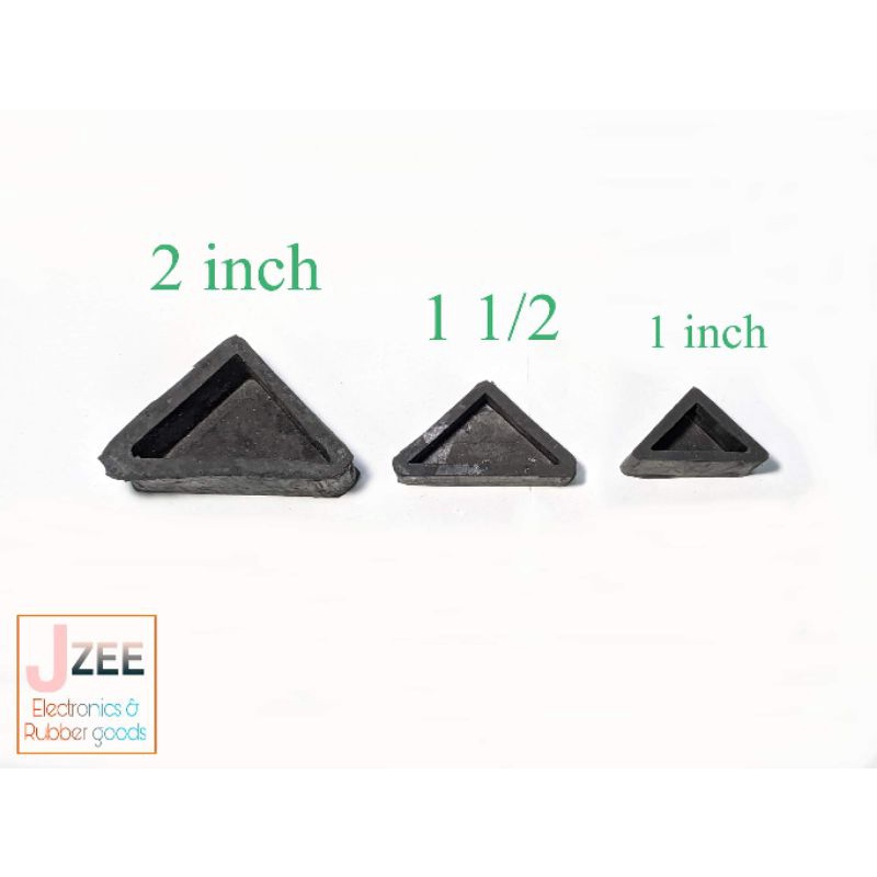 2 , 1 1/2 , 1inches Triangle Rubber Footing Heavy Duty | Shopee Philippines