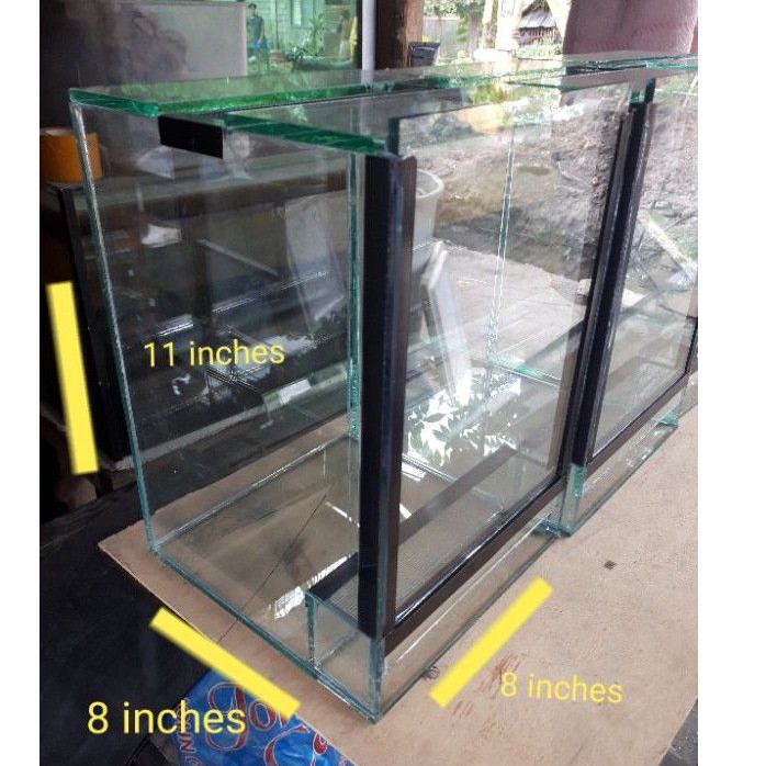 glass enclosure for tarantula and pets 8W x 8L x 11H inches | Shopee ...