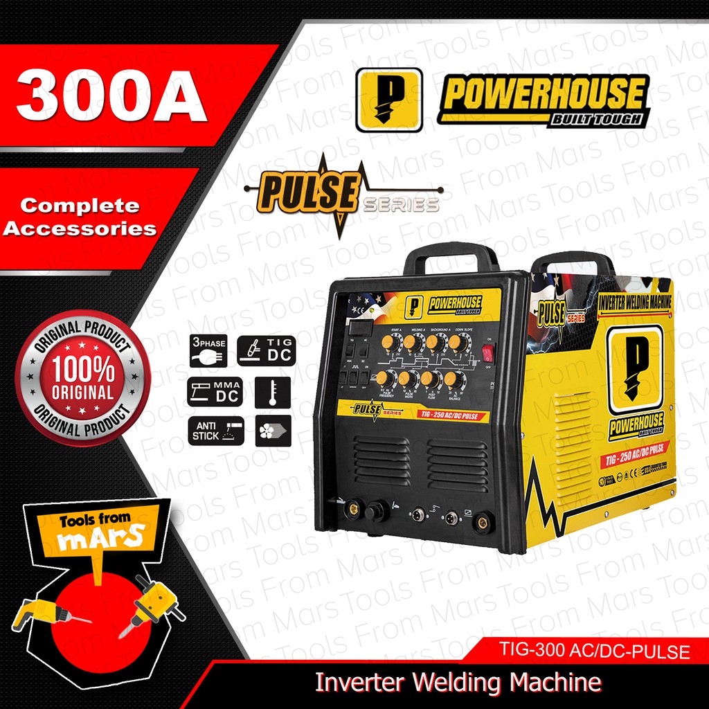 POWERHOUSE 300A AC-DC TIG / MMA 2IN1 PULSE SERIES Inverter Welding ...