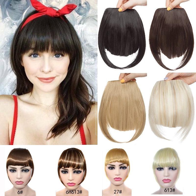 Clip In Hair Bangs Hairpiece Clip In Hair Extension Synthetic Hair ...
