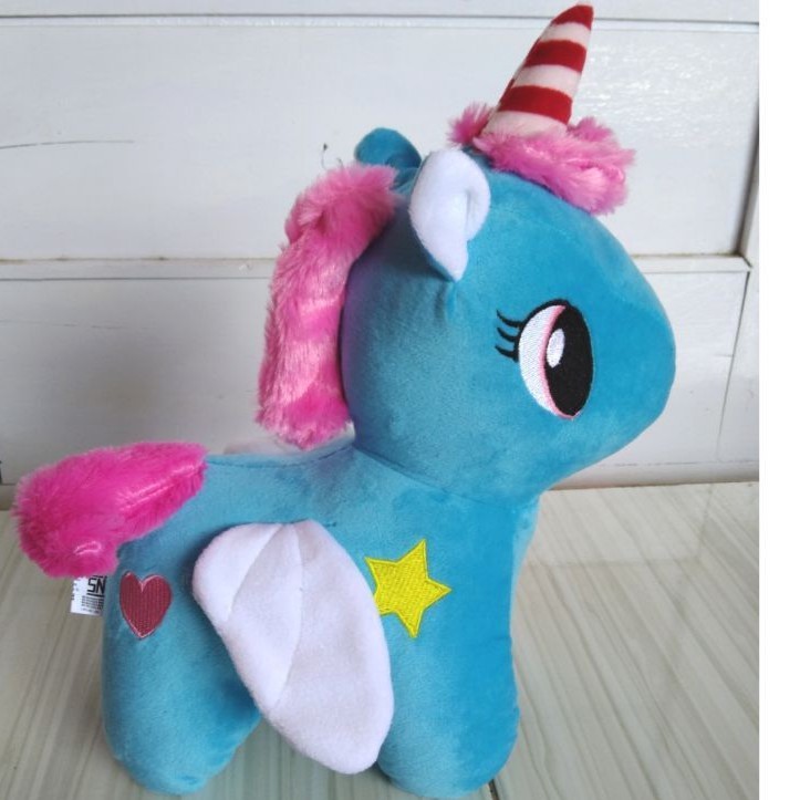 My LITTLE PONY DOLL UNICORN FLYING FLYING PONY BLUE WINGS TOY | Shopee ...
