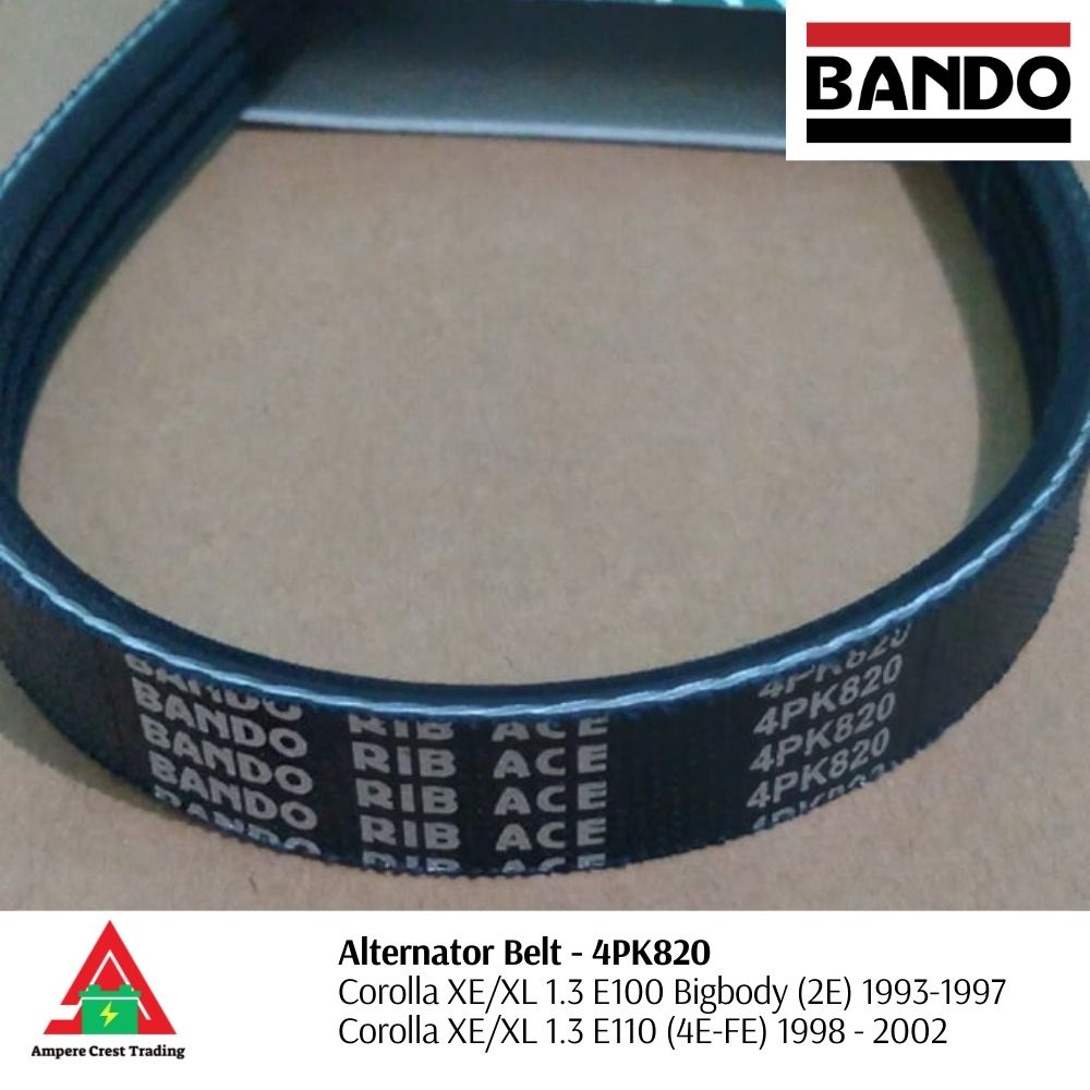 Bando P/S Belt 4PK820 Nissan Urvan NV350 E26 2.5 YD25DDTI 2017-2021 4PK ...