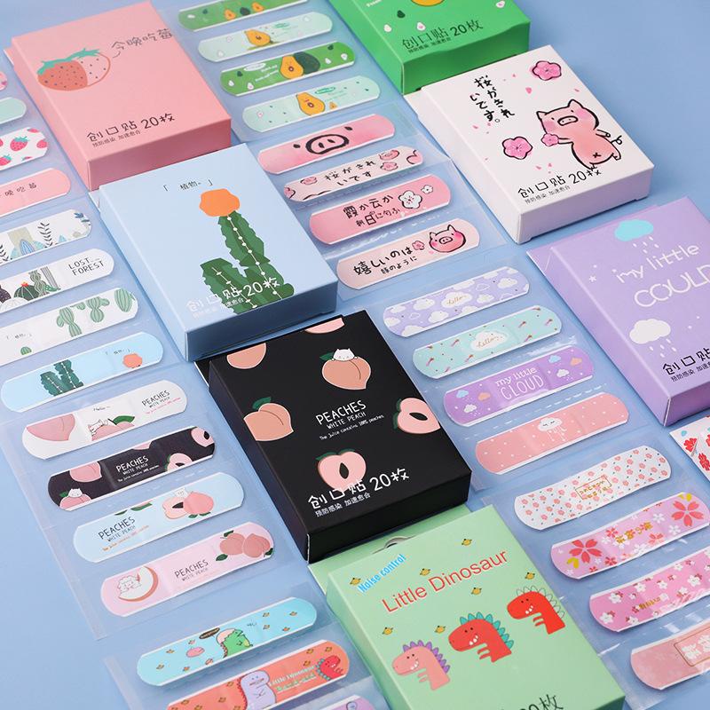 20pcs/box Cartoon Kids Bandages Adhesive Bandages Wound Plaster First ...
