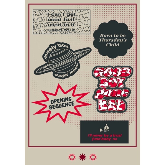 KPOP TXT TOMORROW BY TOGETHER - THURSDAY’S CHILD ALBUM STICKERS ...