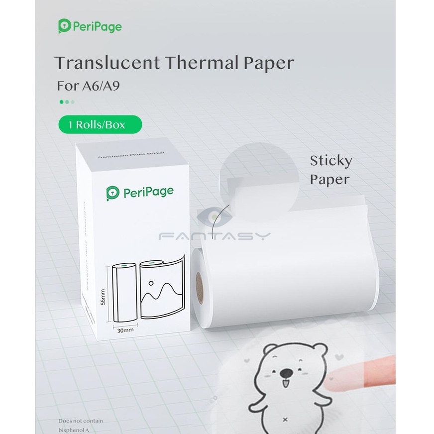 Peripage Translucent Photo Sticker Bpa-Free Adhesive Thermal Paper Can ...