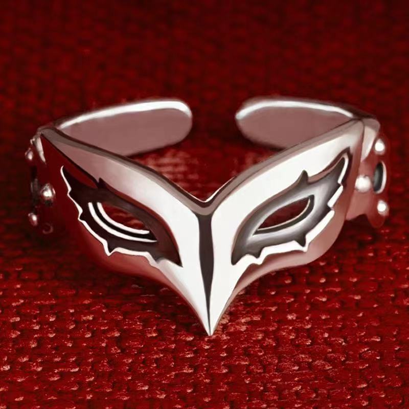 Persona Ring JOKER Personality Mask Ring Anime 925 Silver Men and Women ...