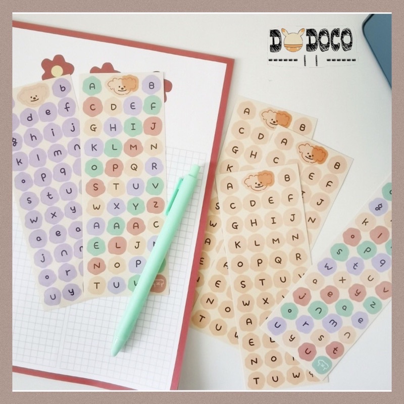 Cute Aesthetic Mini Alphabet Stickers Colorful Upper And Lowercase ...