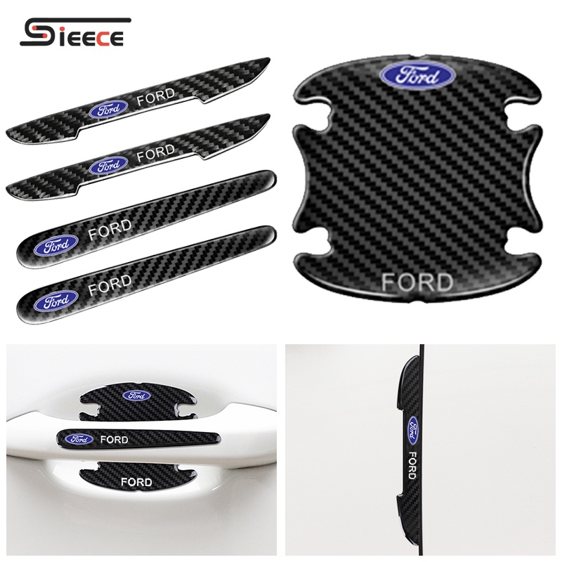 Sieece Car Door Edge Protector Carbon Fiber Auto Door Handle Protector ...