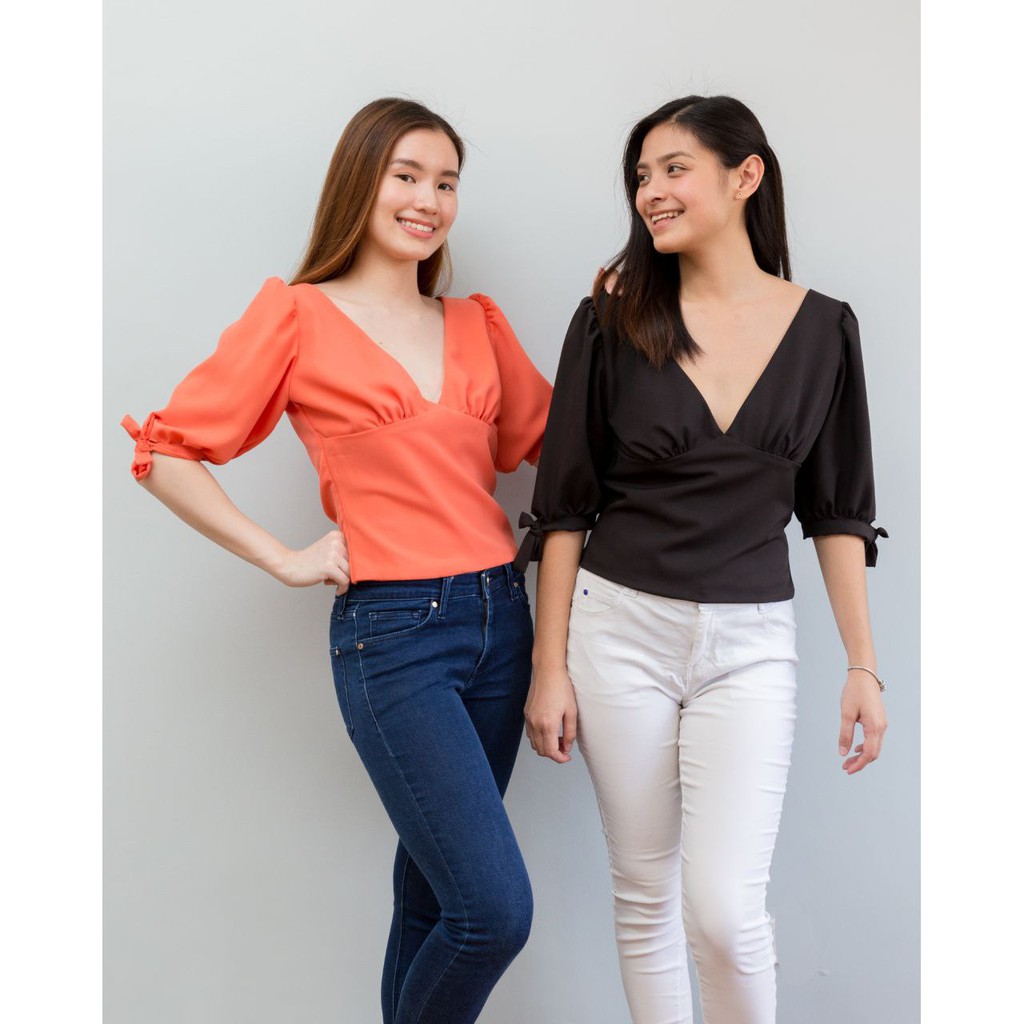 Hey Riley Millie Top (Peach, Royal Blue and Black) | Shopee Philippines