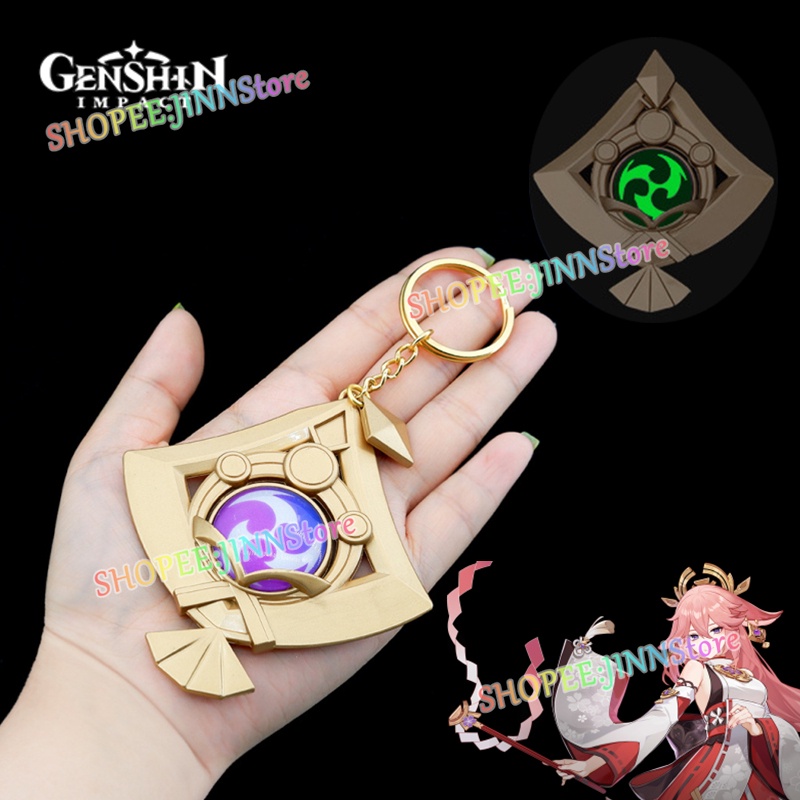 JINN Genshin Impact Yae Miko Vision Keychain High Quality Large Size ...
