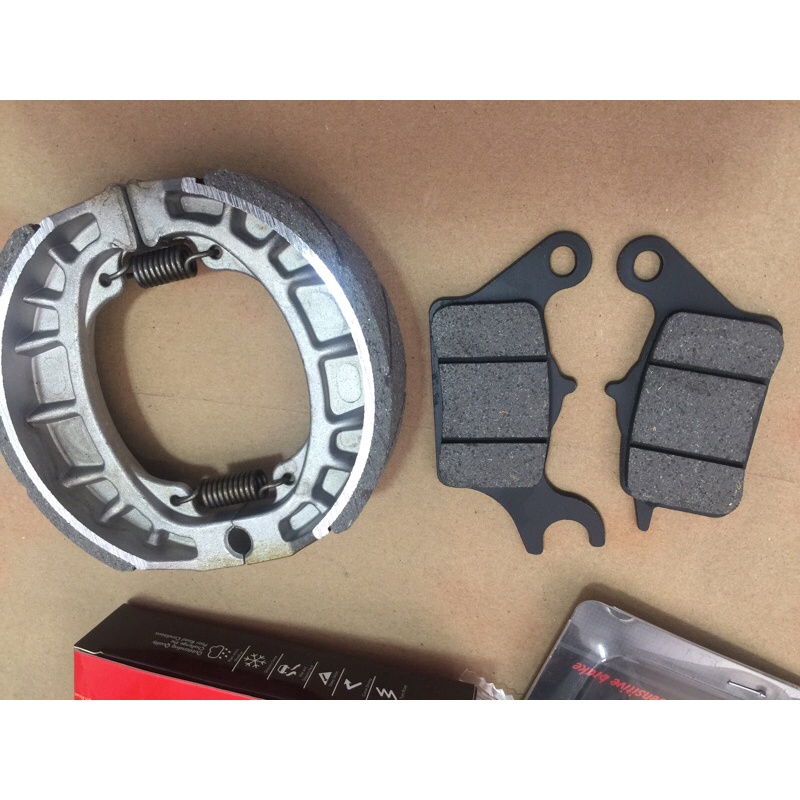 Brake pad/Brake shoe Set. XRM125 Trinity (older models; F=single piston ...
