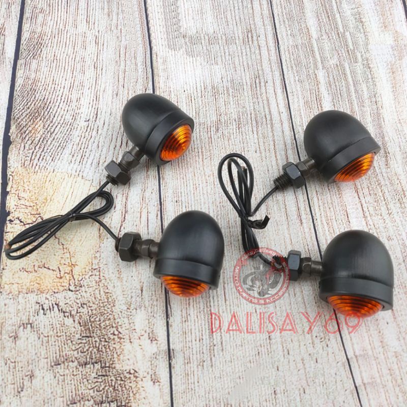 Classic turn signal lights metal casing cafe racer scrambler ...