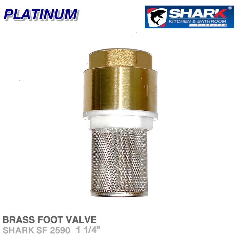 SHARK Brass Foot Valve 1 1/4” | SF 2590 Foot Valve for Pumps | Shopee ...