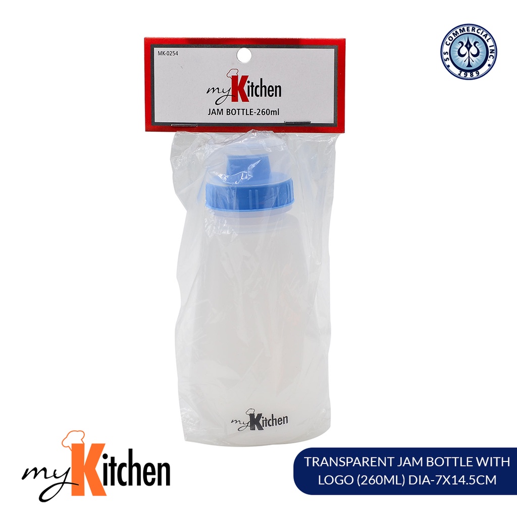 My Kitchen Transparent Jam Bottle with Logo (260ML) Dia-7x14.5cm | Shopee Philippines