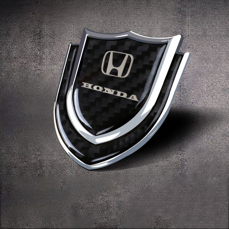Carbon Fiber Shield Car Sticker Auto Side Badge For Honda EX5 City brv ...